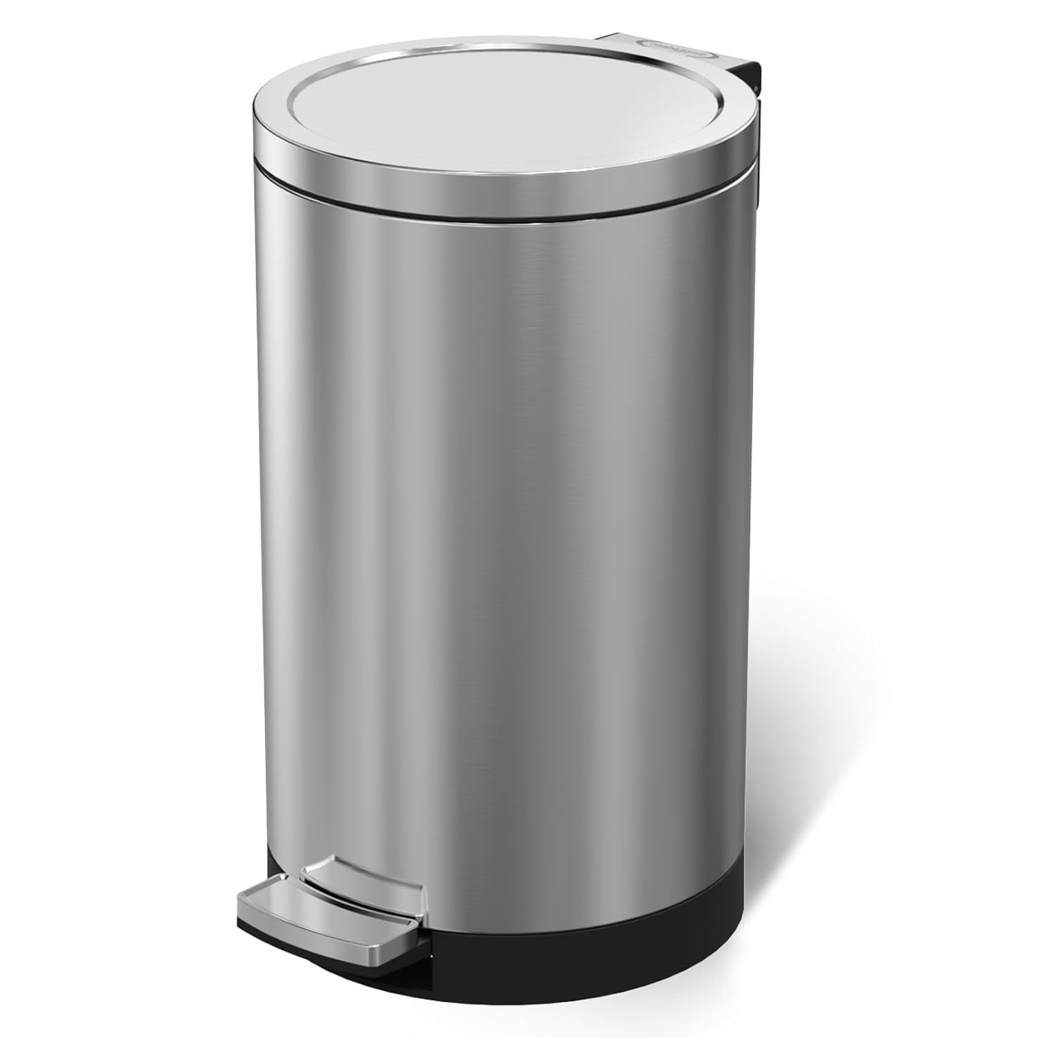 7.9 Gallon 30 Liter Trash Can, Round Step On Kitchen Trash Can ...