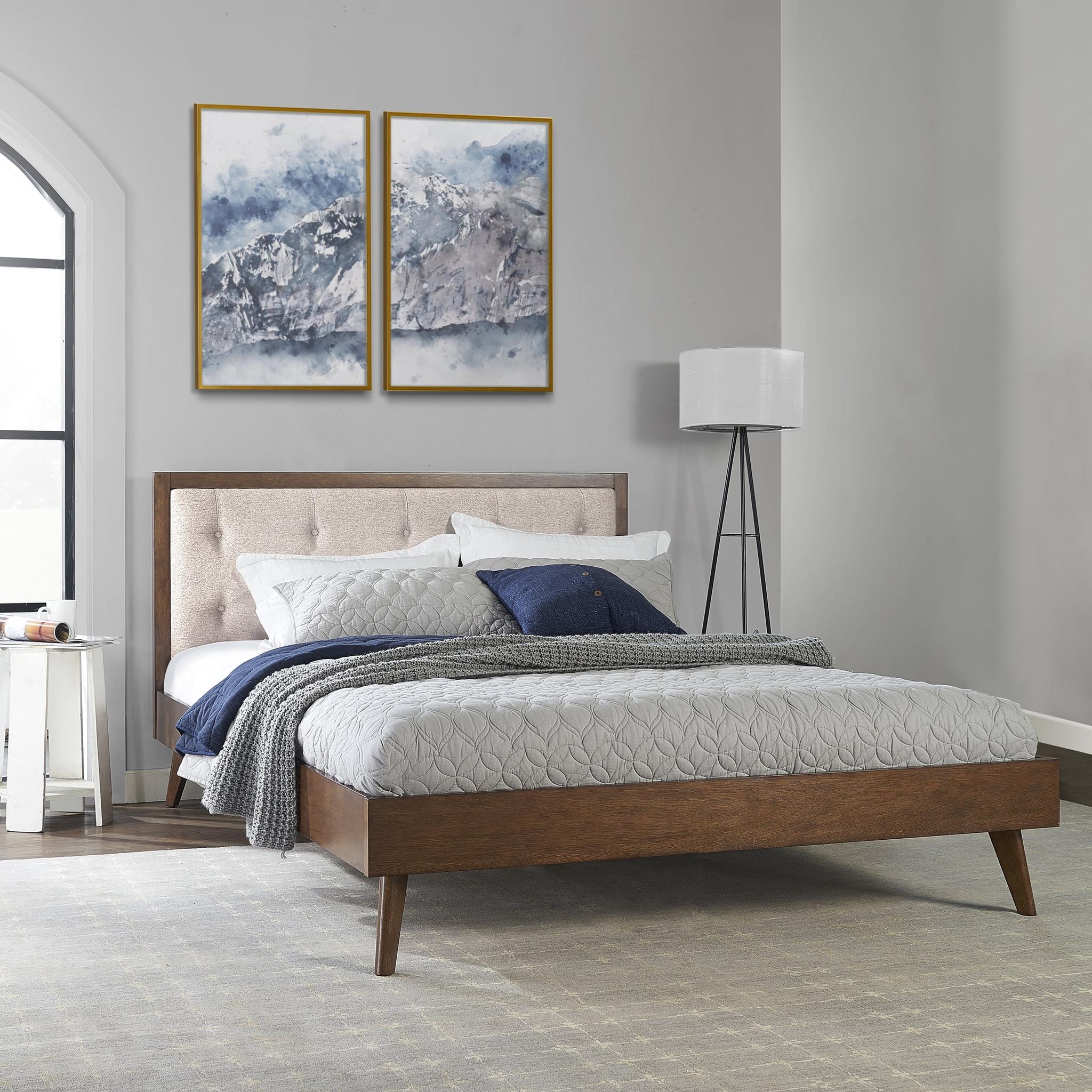 Save $400 • Rayford Tufted Low Profile Platform Bed