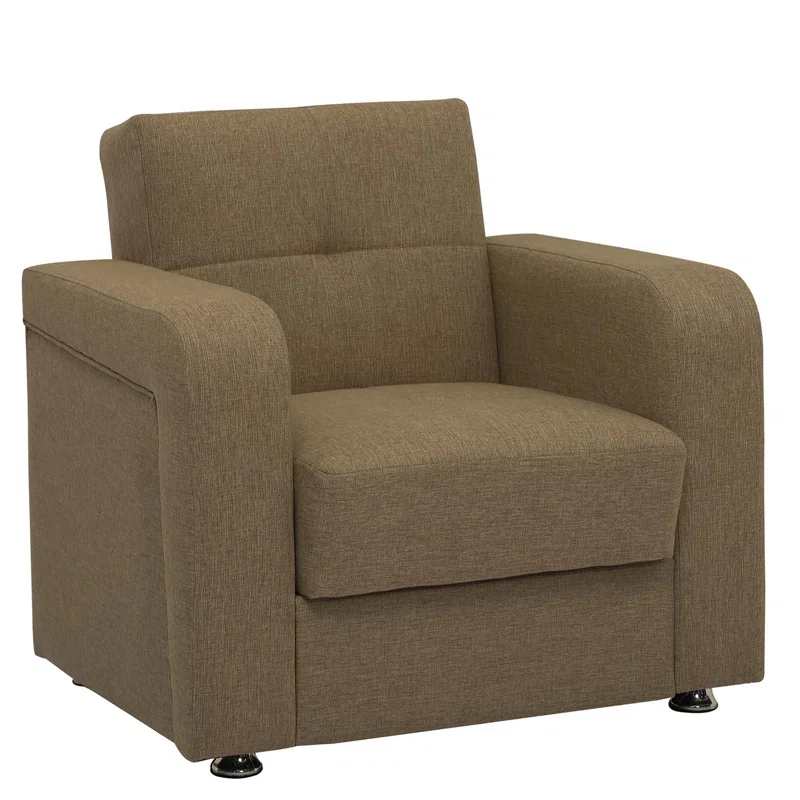 Save 18% • Harmonics Fabric Upholstered Convertible Sleeper Arm Chair ...