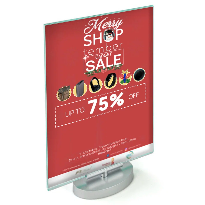 Save 47% • Azar Displays Two-Sided Revolving Acrylic Sign Holder Frame ...