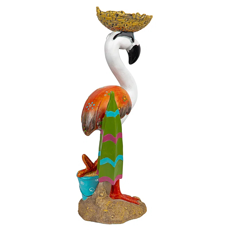 Design Toscano Luau Larry the Flamingo Garden Statue