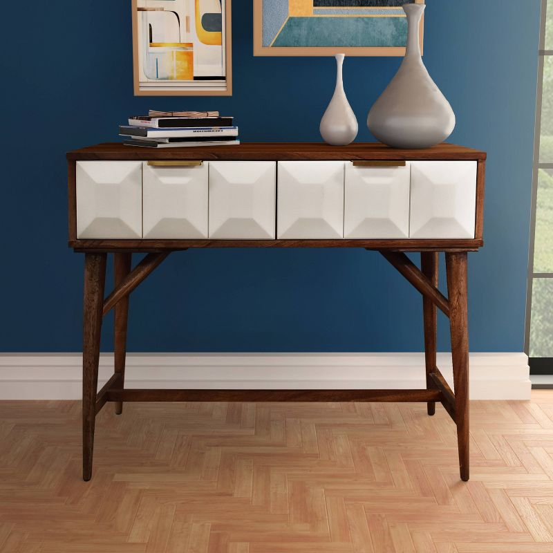 Save $164 • Steve Silver Co. Ginny Console Table Walnut : Mid-Century Modern, Acacia Frame, Wood ...
