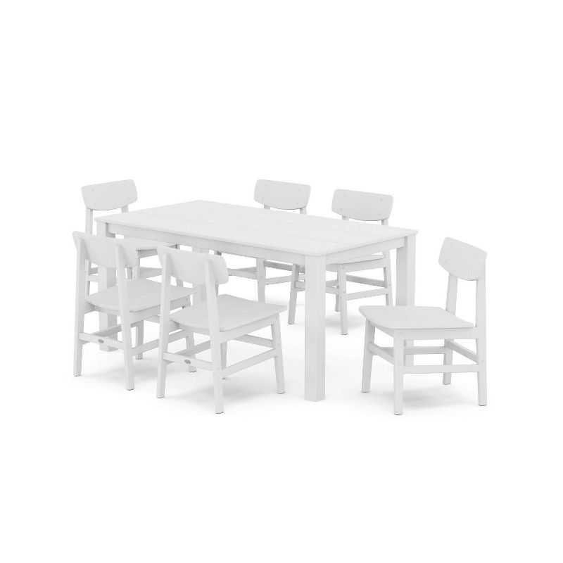 Modern Studio Urban Chair 7-Piece Parsons Table Dining Set