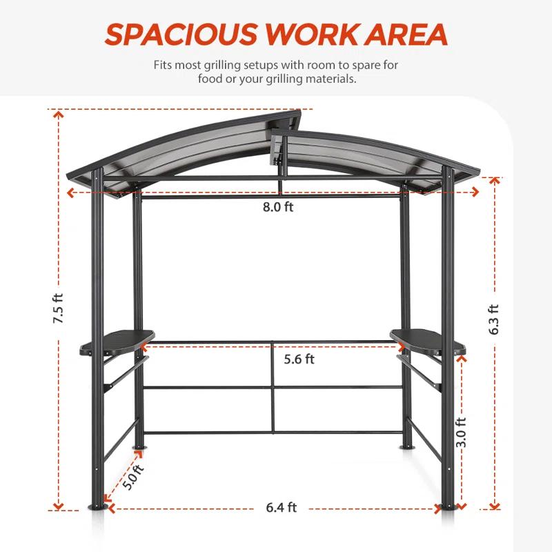 bbq area dimensions