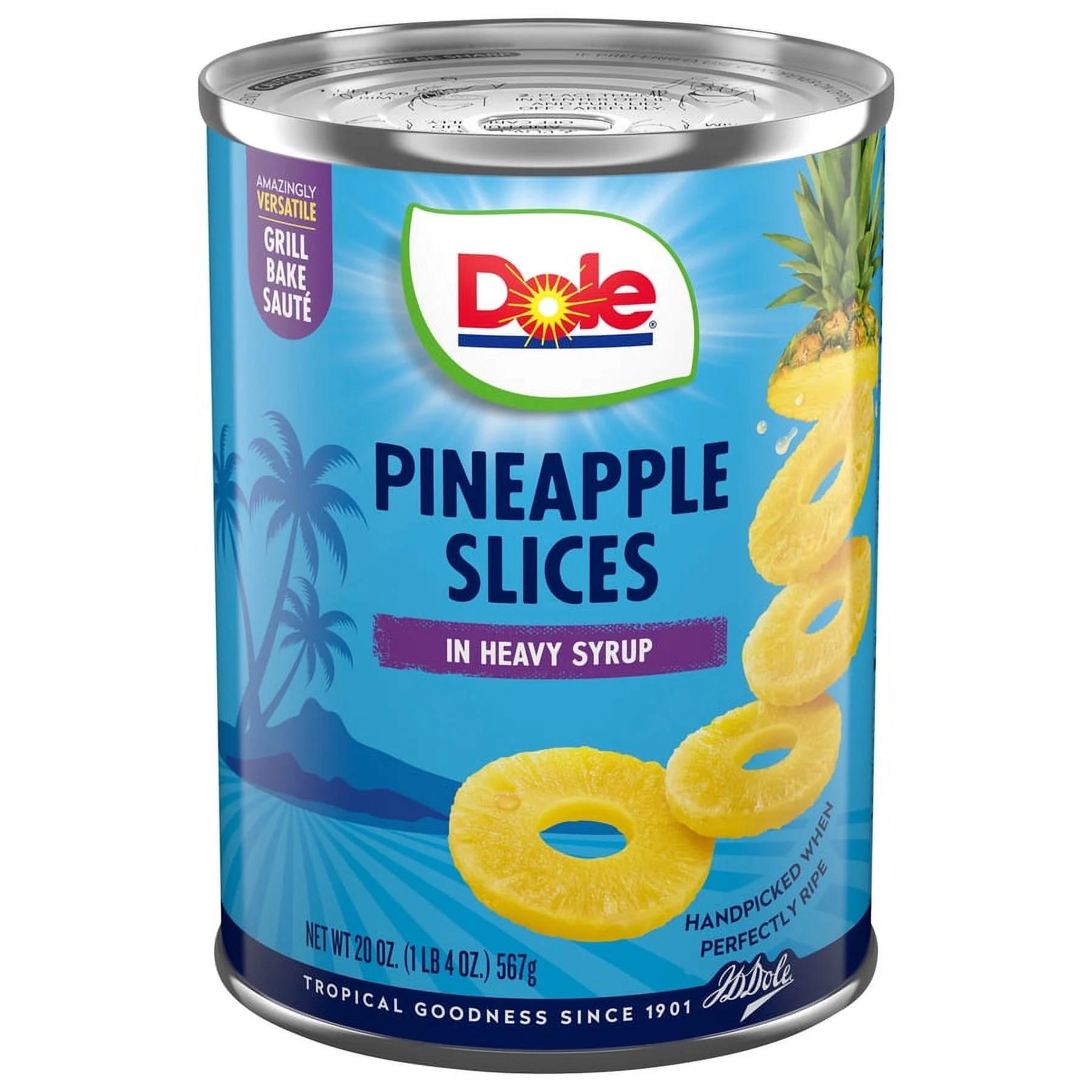 Dole Pineapple Slices in Heavy Syrup, 20 oz Can