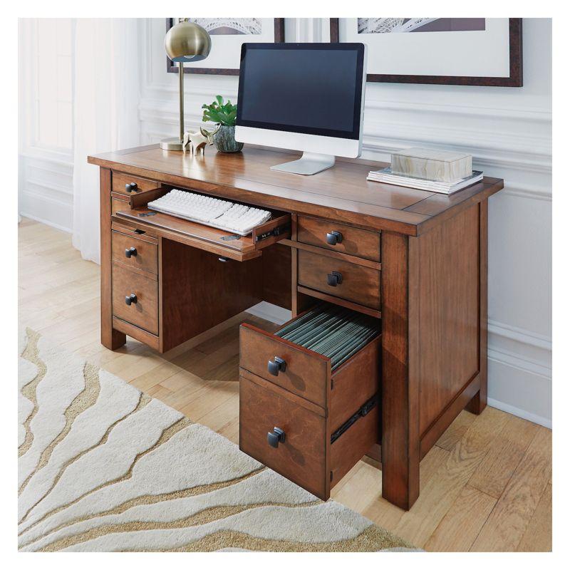 Save $630 • Tahoe Executive Pedestal Desk - Aged Maple - Home Styles ...